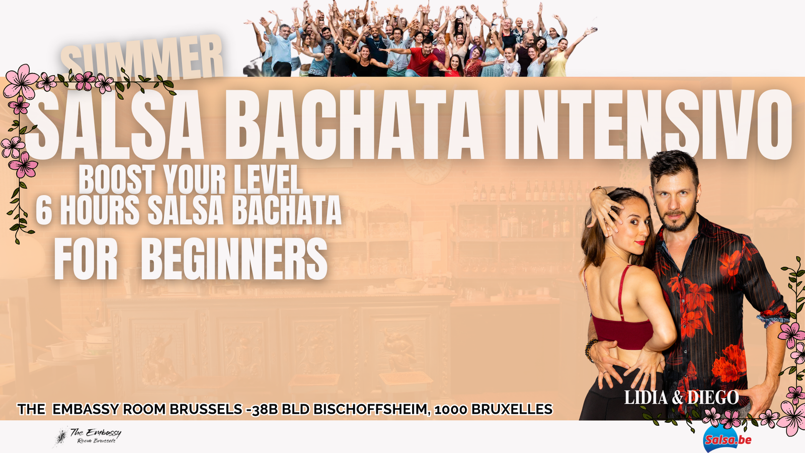 INTENSIVO SALSA BACHATA beginner • The Embassy Room Brussels